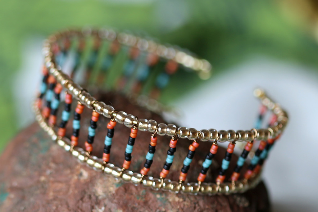 Seed Bead Ladder Cuff Bracelets (Customer Design) - Lima Beads