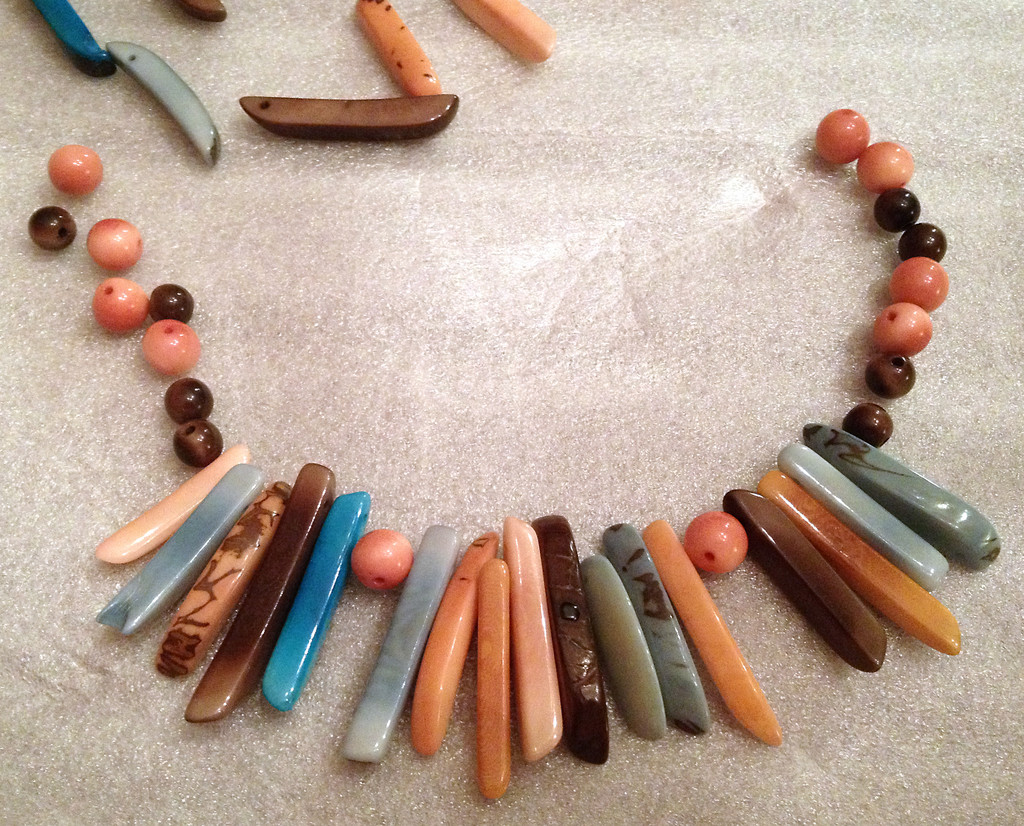 Fringed Tagua Nut Necklace (Customer Design) - Lima Beads