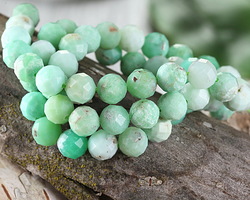 Chrysoprase Faceted Round 7.5-8mm