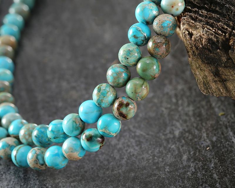 Turquoise Impression Jasper Round 6mm