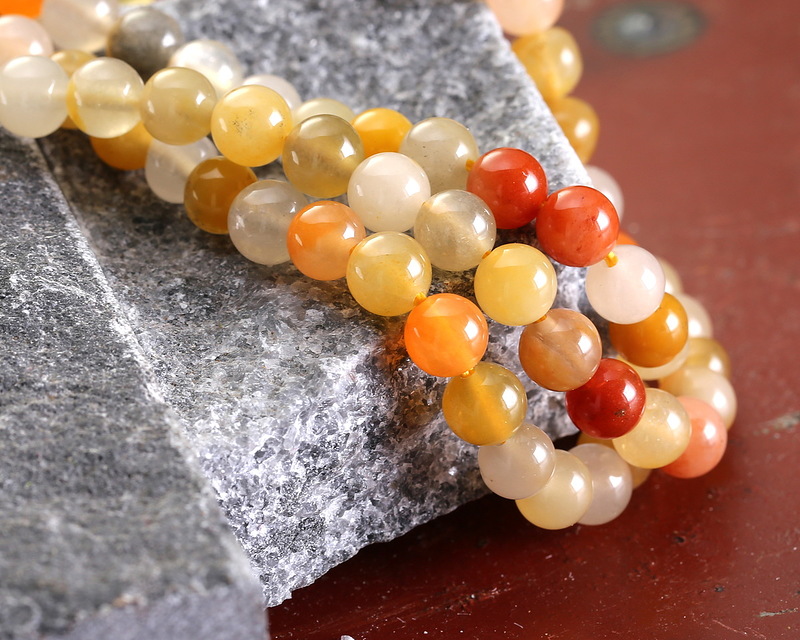 Golden Thread Jade Round 6mm