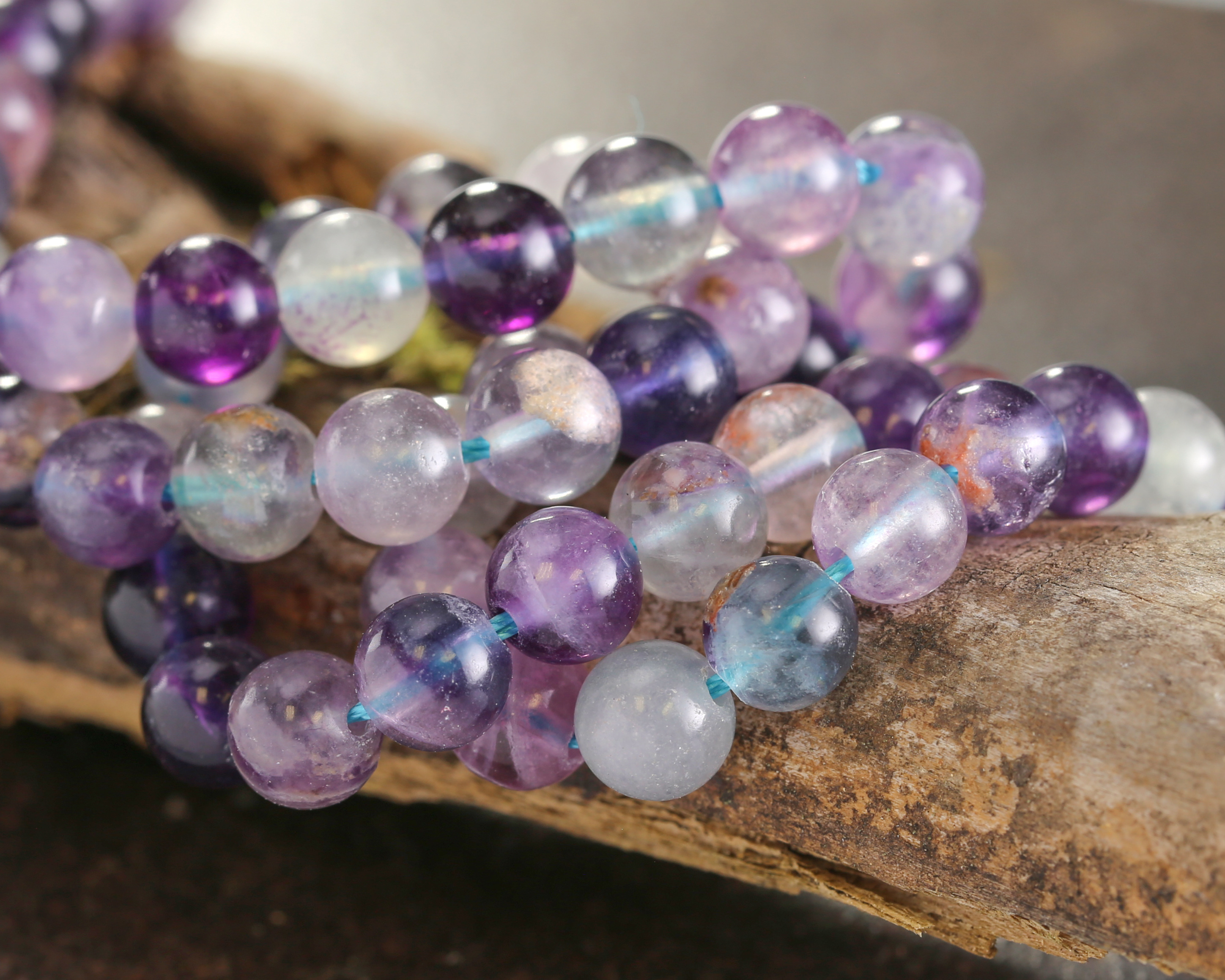 Rainbow Fluorite Round 6mm
