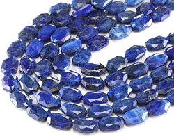 Lapis (Color Enhanced) Microfaceted Flat Slab 13x9mm