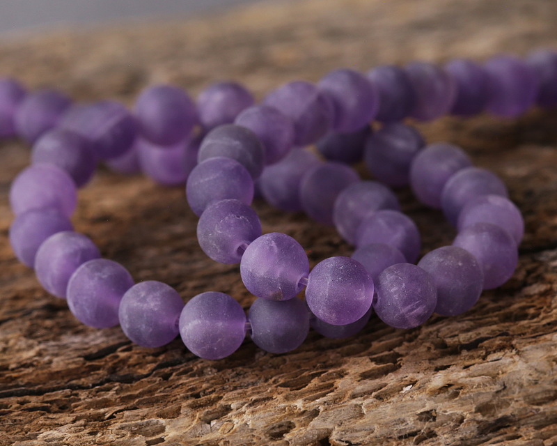 Dogtooth Amethyst (matte) Round 6-7mm