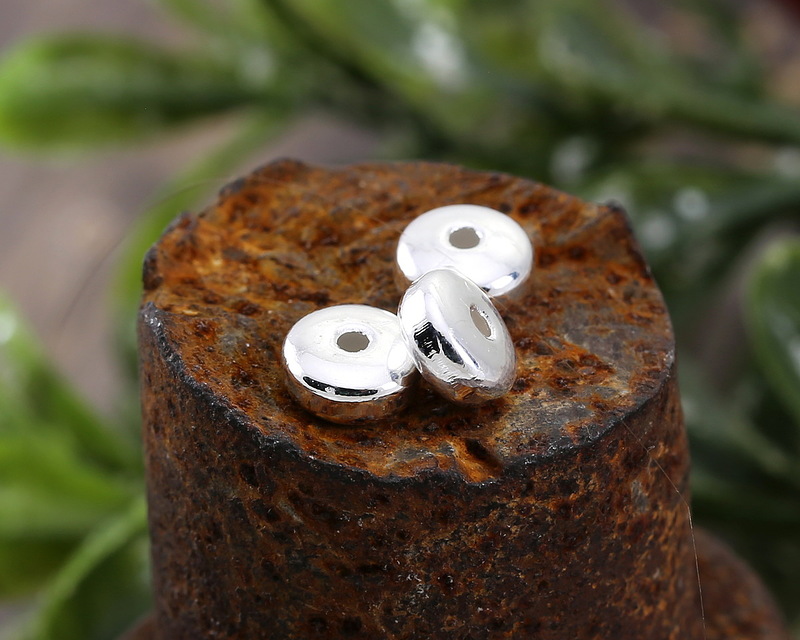 Silver (plated) Disc Heishi 6mm