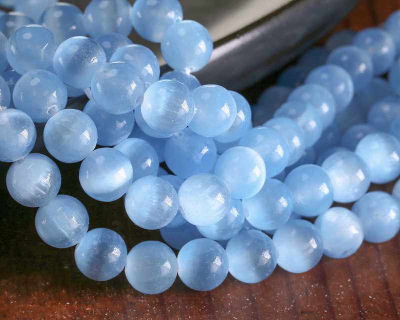 Sky Blue Selenite Round 8mm