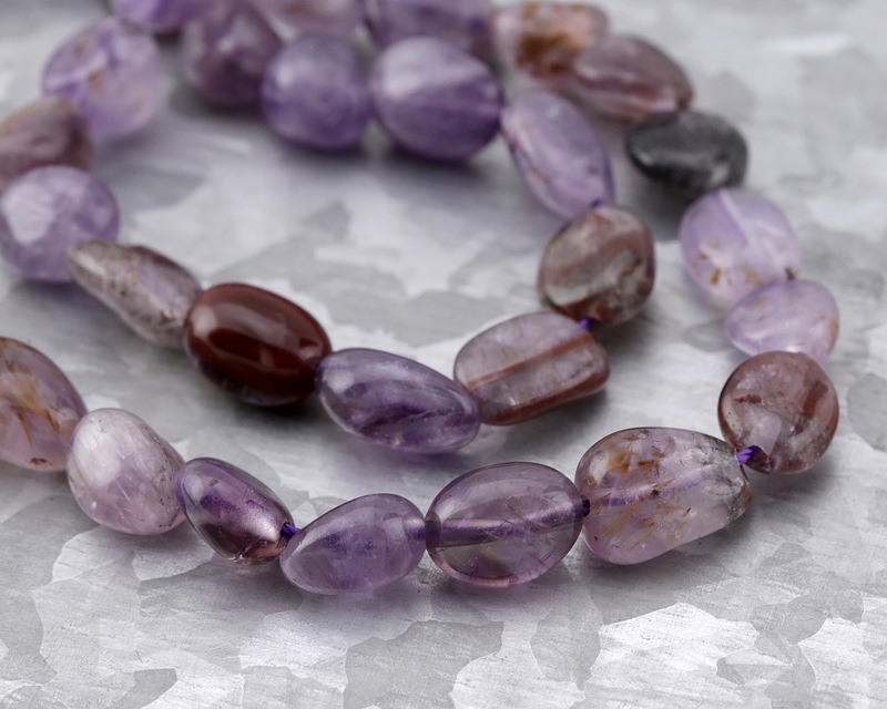 Purple Phantom Quartz (Auralite-23) Pebble 6-10x6-8mm