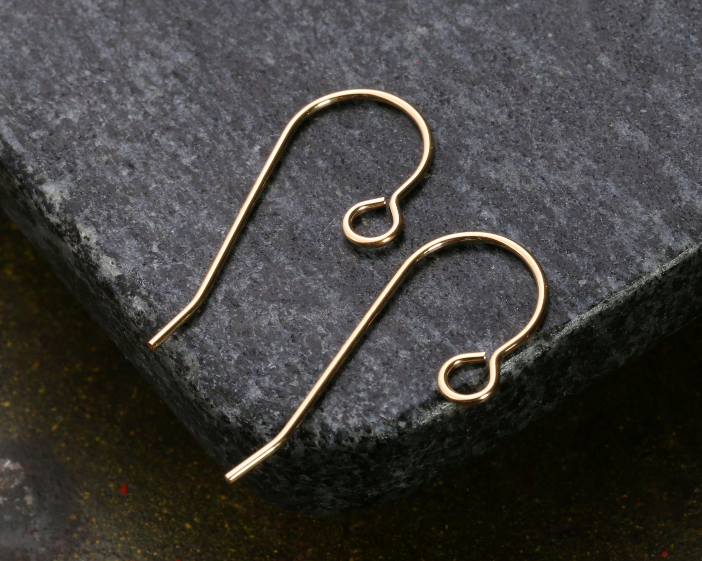14K Gold Filled Plain Earwire w/ Loop 22x10mm, 20 gauge