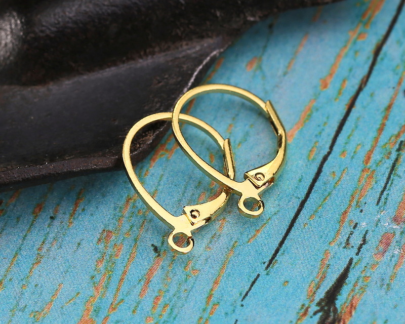 Gold (plated) Leverback w/ Loop 11x16mm