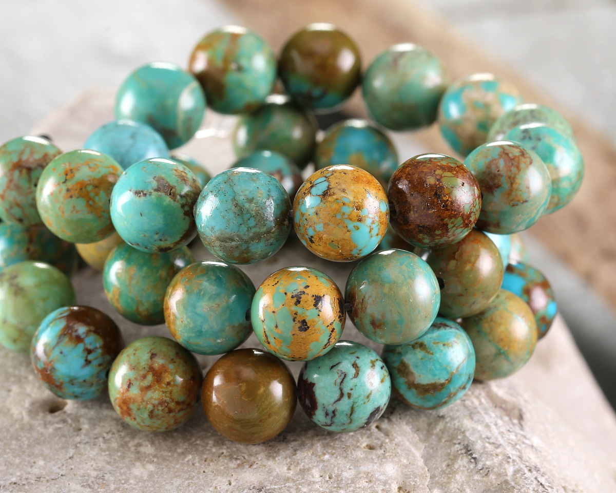 Green Blue Hubei Turquoise Round 10mm