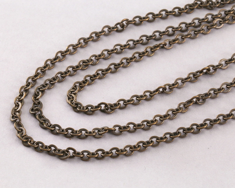Vintaj Natural Brass Small Flat Cable Chain