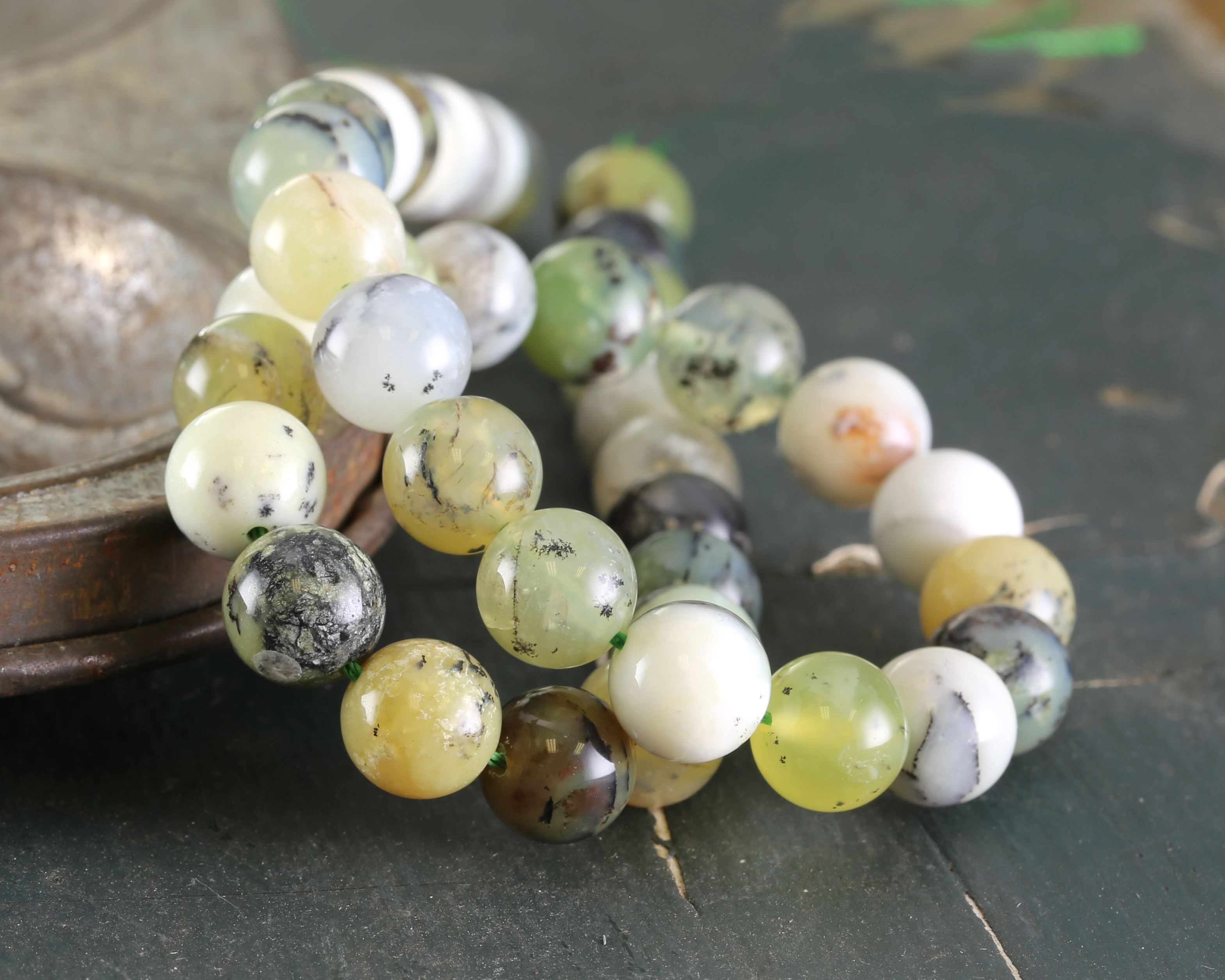 Green Moss Opal Round 10mm