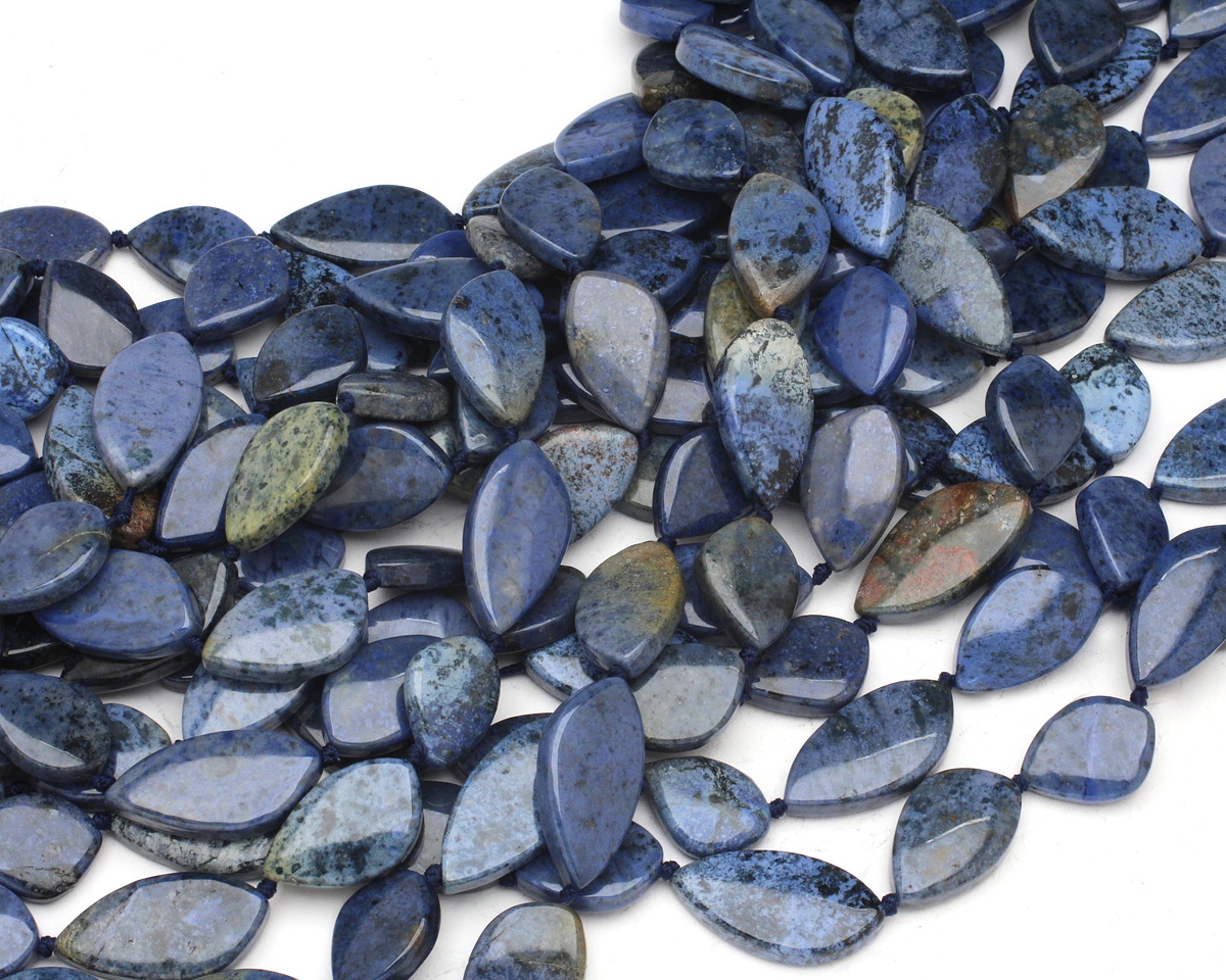 Sunset Dumortierite Flat Freeform Bead 20-30x15-16mm - Lima Beads