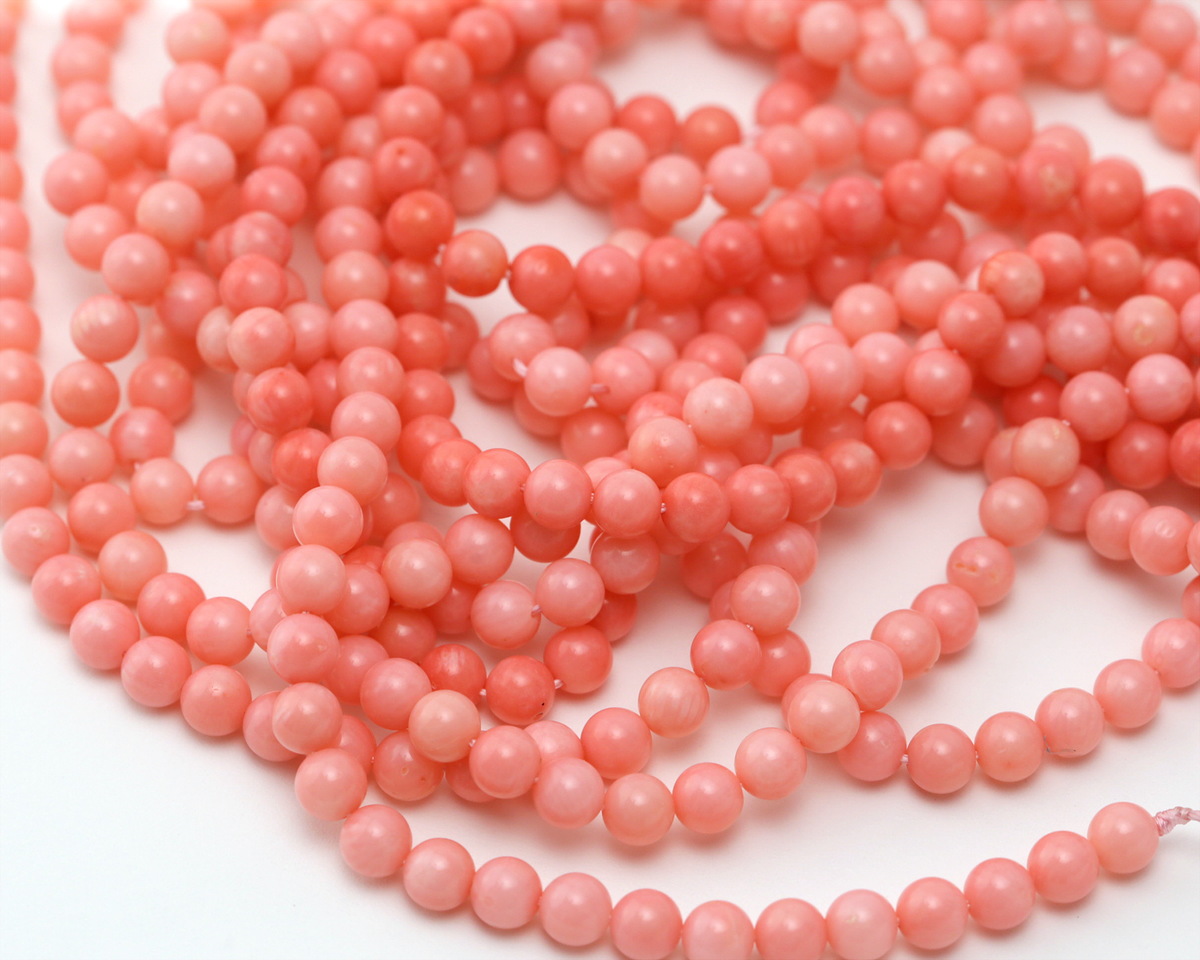 Pink Coral Round 6mm