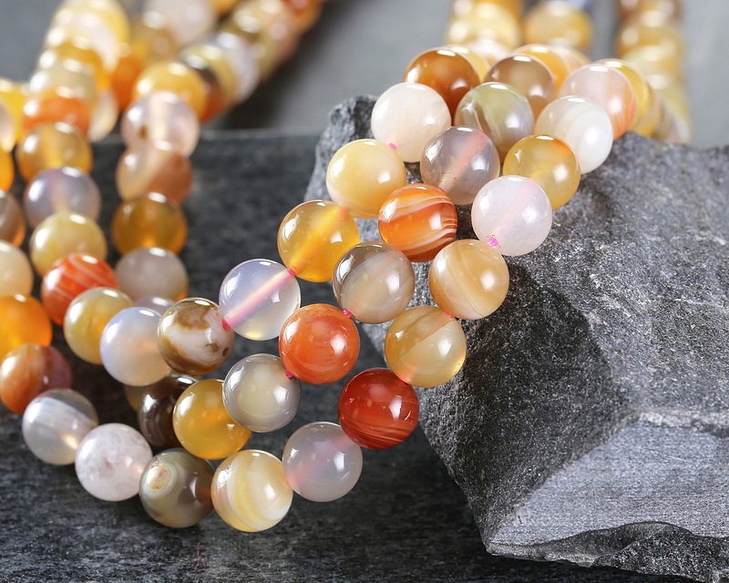 Natural Multi Agate Round 8mm