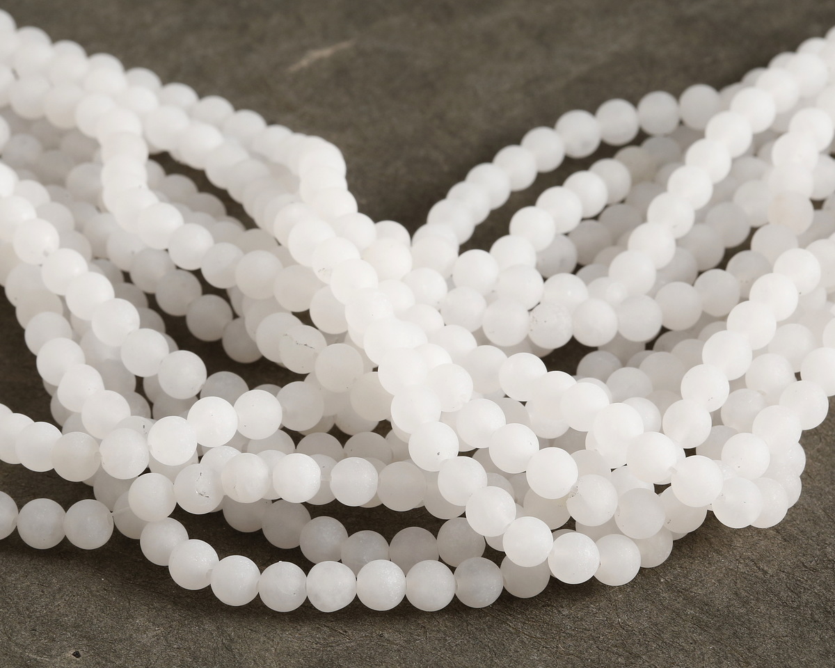 White Quartz (matte) Round 6mm