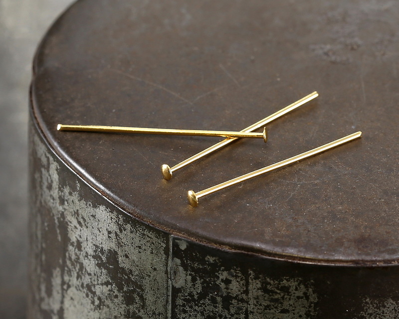 Gold (plated) Head Pin 1