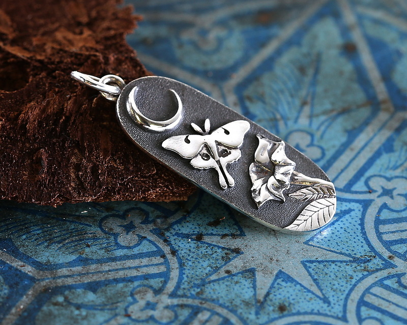 Nina Designs Sterling Silver Luna Moth Charm 15x21mm