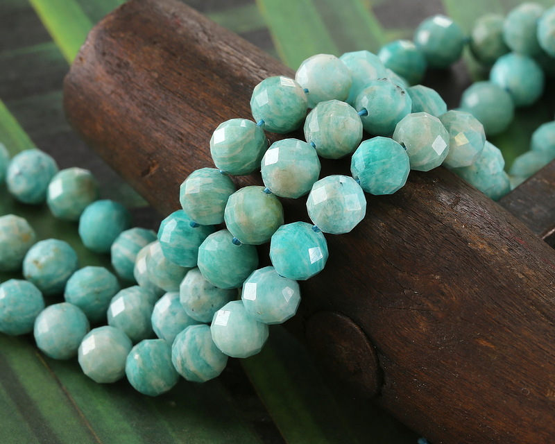 Brazil Amazonite Faceted Round 8mm