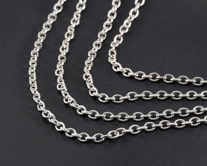 Silver (plated) Round Wire Cable Chain