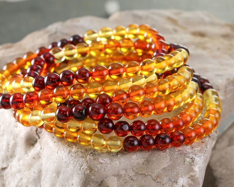 Amber Ombre Round 5mm