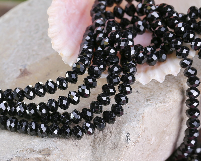 Spinel Faceted Rondelle 3x4mm