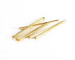 Gold (plated) Head Pin 1", 24 gauge