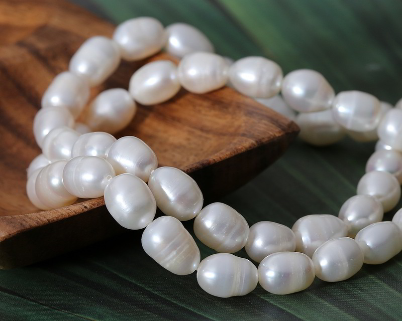 Pearly White Freshwater Rice Pearl 10-12mm