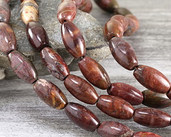 Red Creek Jasper Rice 16x8mm
