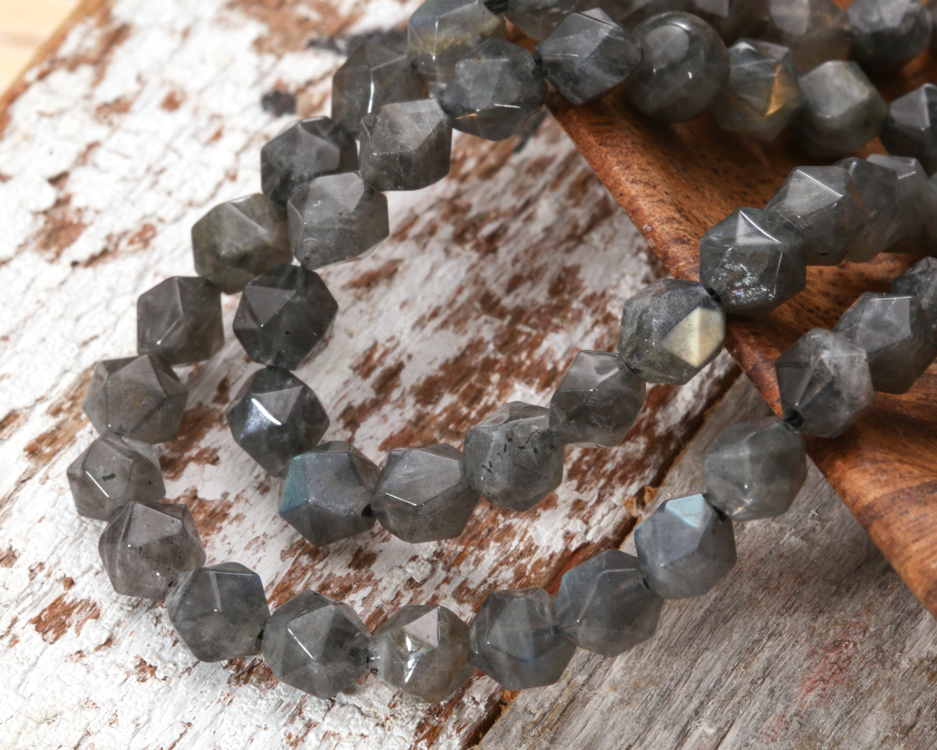 Labradorite Star Cut Round 5-6mm