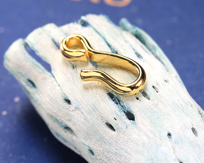 Gold (plated) Hook Clasp 20x9mm
