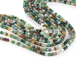 Fancy Jasper Faceted Cube 3mm