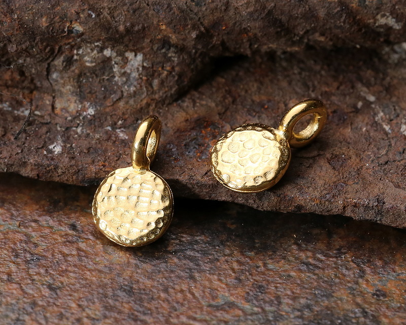 TierraCast Gold (plated) Full Moon Charm 6.5x10mm