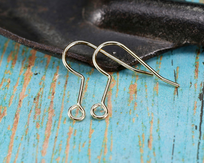 Silver (plated) Plain Earwire w/ Loop 20x20mm