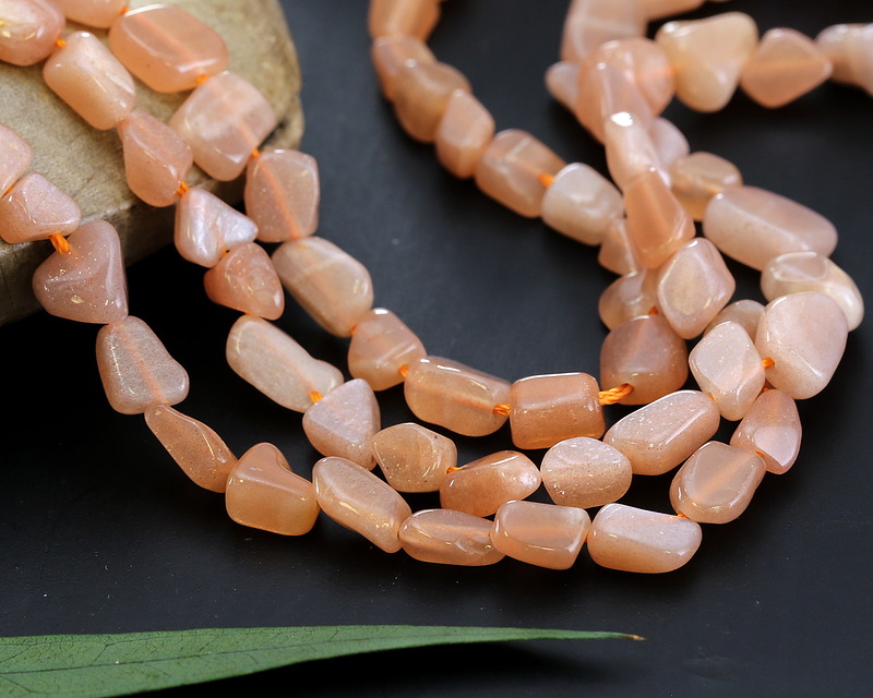 Peach Moonstone Small Tumbled Nugget 5-11x7-9mm