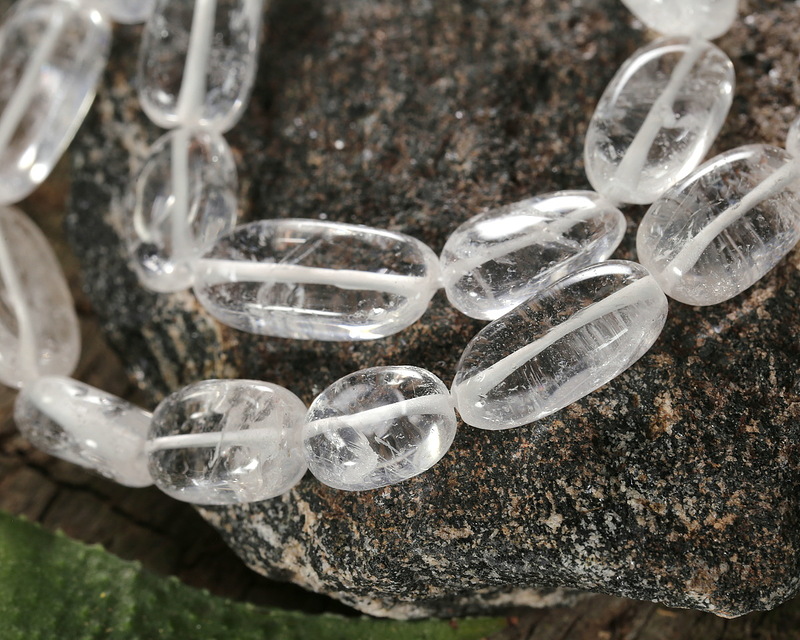Rock Crystal Quartz Long Pebble 11-14x7-8mm