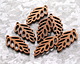 Walnut Wood Locust Leaf Focal 16x35mm - Lima Beads