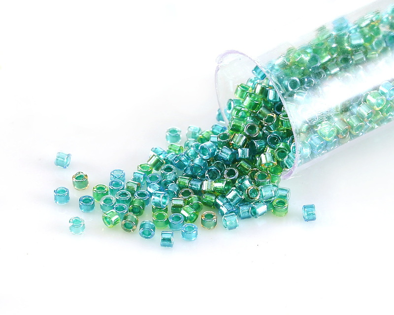Miyuki Delica Sparkling Lined Aqua Fresco Mix (DB0984) 11/0 Seed Bead