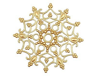 Brass Snowflake Filigree 46mm