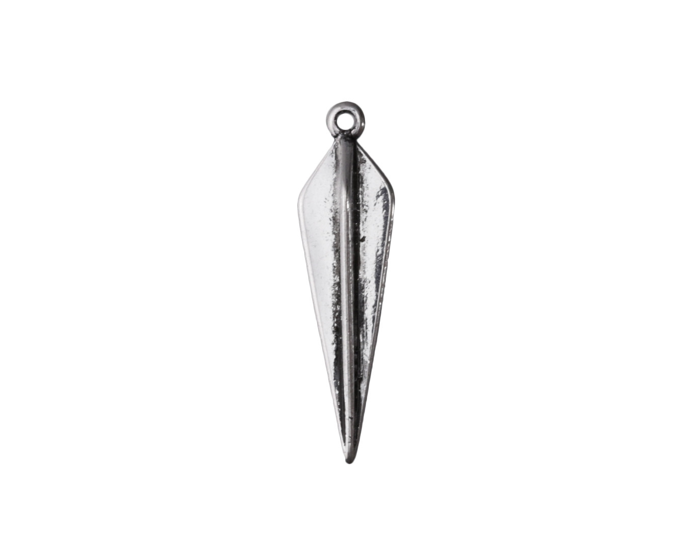 Antique Silver (plated) 4-Sided Folded Spike 6x23mm