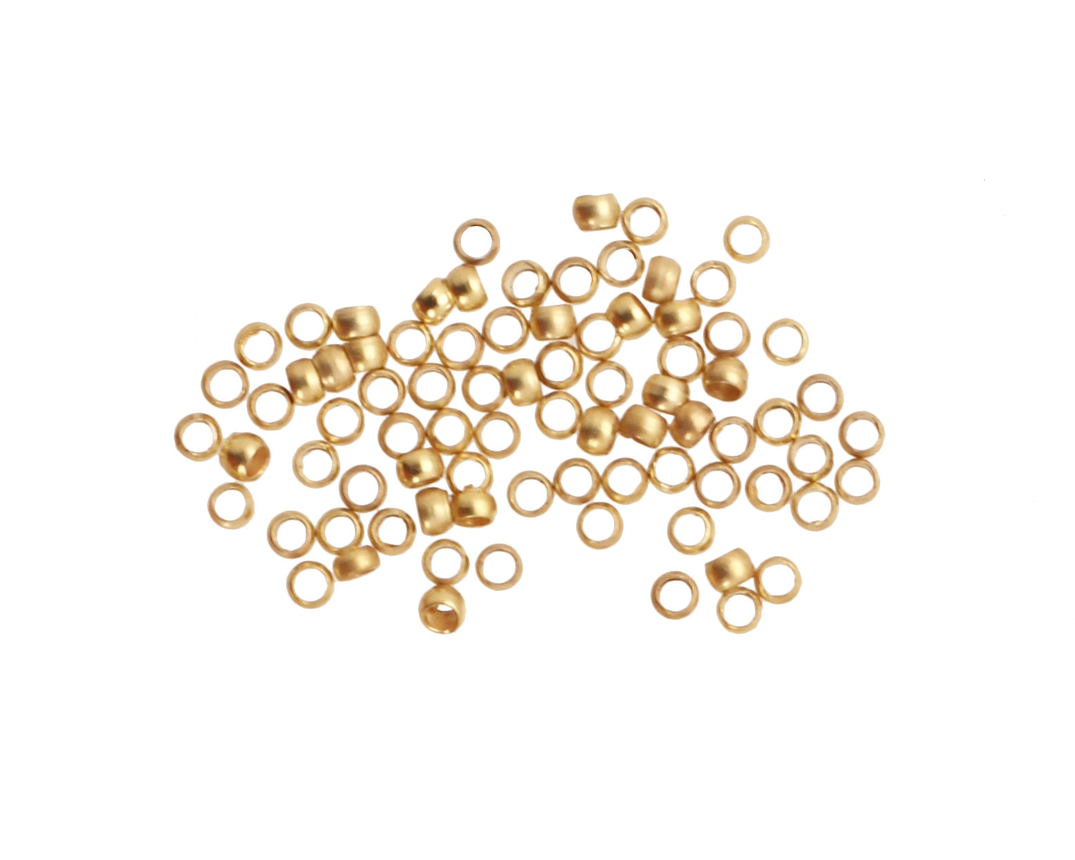 Satin Hamilton Gold (plated) Round Crimp Bead 2mm