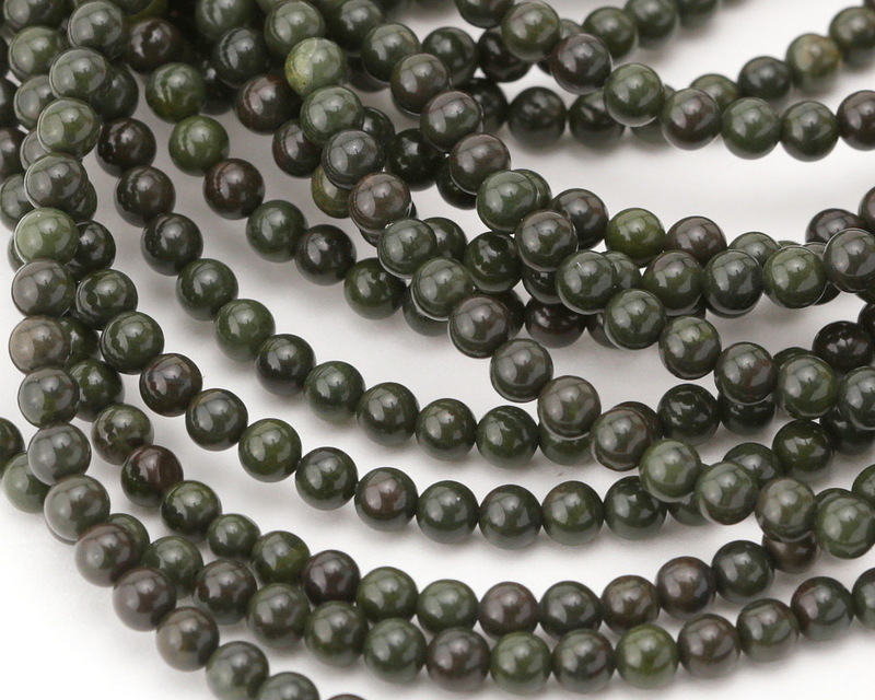 Green African Jasper Round 4mm