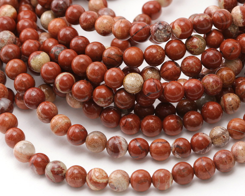 Red Bend Jasper Round 6mm