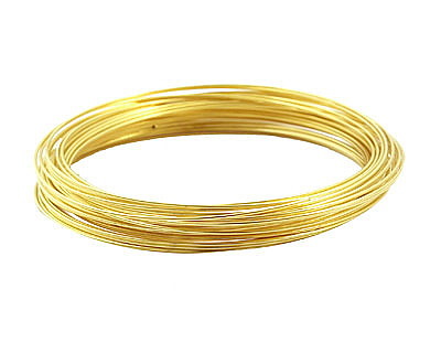 Memory Wire Gold Color (plated) Large Bracelet .5 oz.