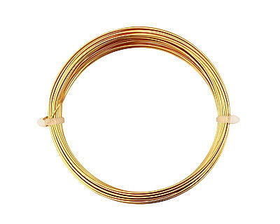 German Style Wire Gold Color Round 20 gauge, 6 meters
