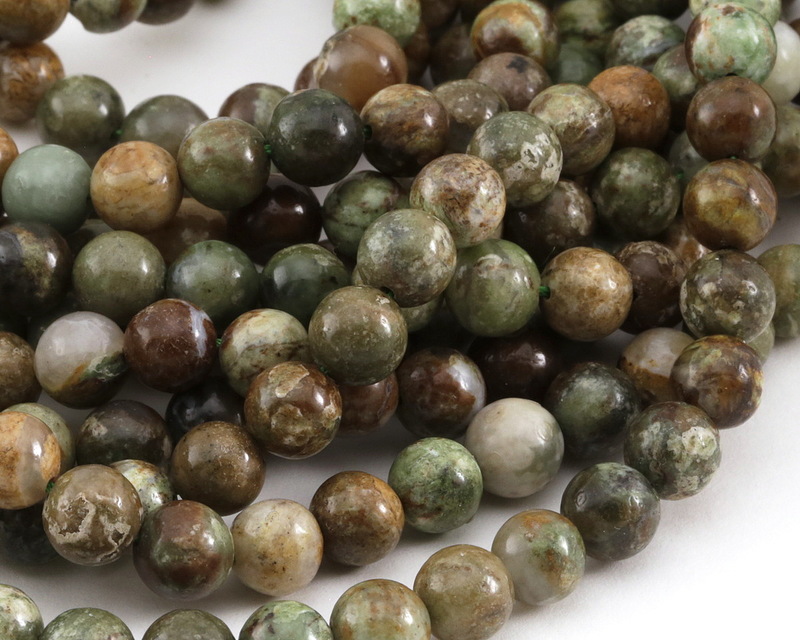 Australian Olive Green Opal Round 8mm