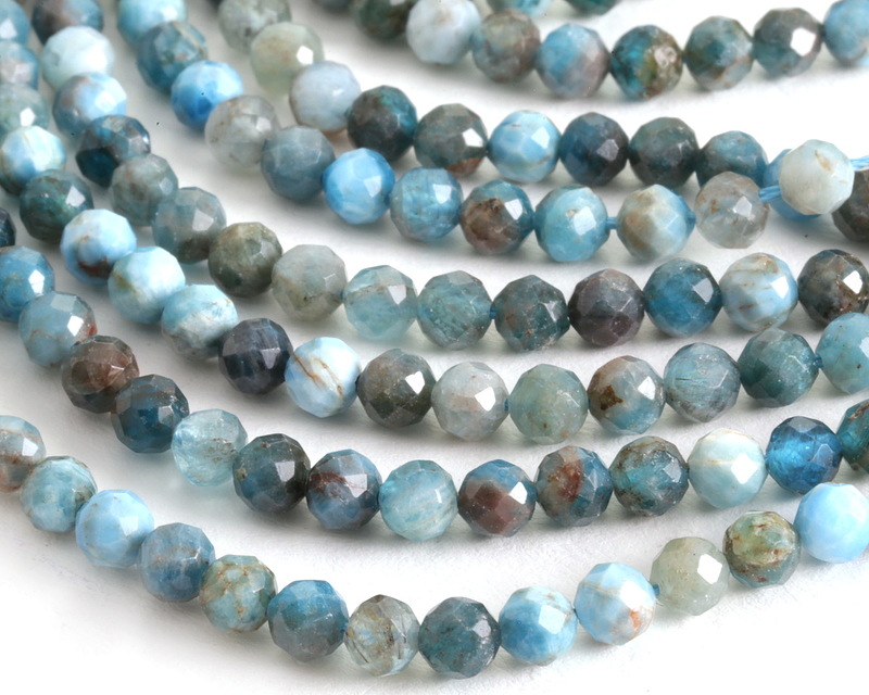 Multi Apatite (B) Faceted Round 4mm