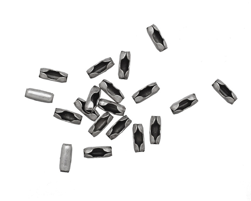 Antique Silver (plated) Ball Chain Clasp 1.5mm