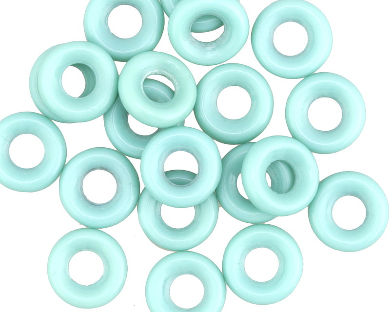 Czech Glass Turquoise Ring 9mm