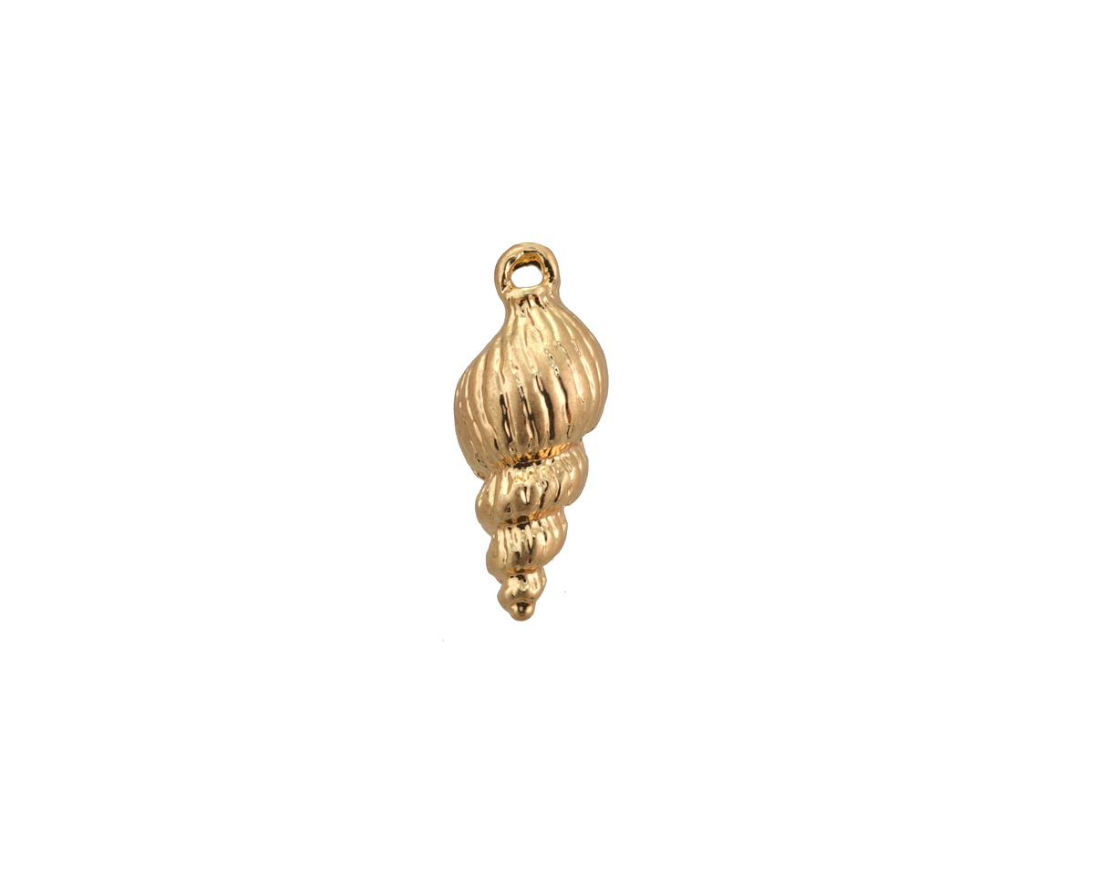 Zola Elements Matte Gold Finish Conch Shell Charm 6.5x15.5mm